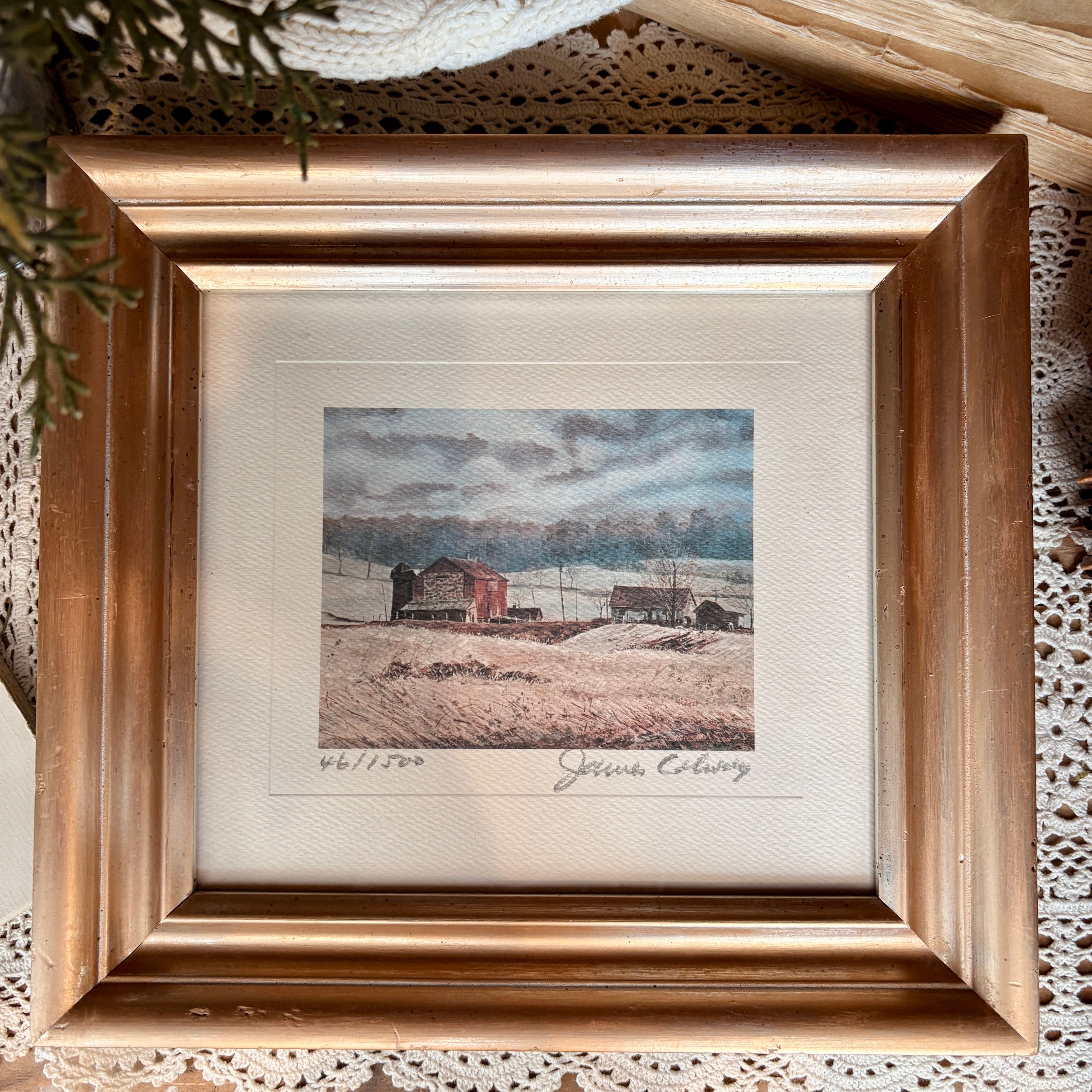 Cadre Vintage - La ferme de James R. Colway – Demain Peut-Être